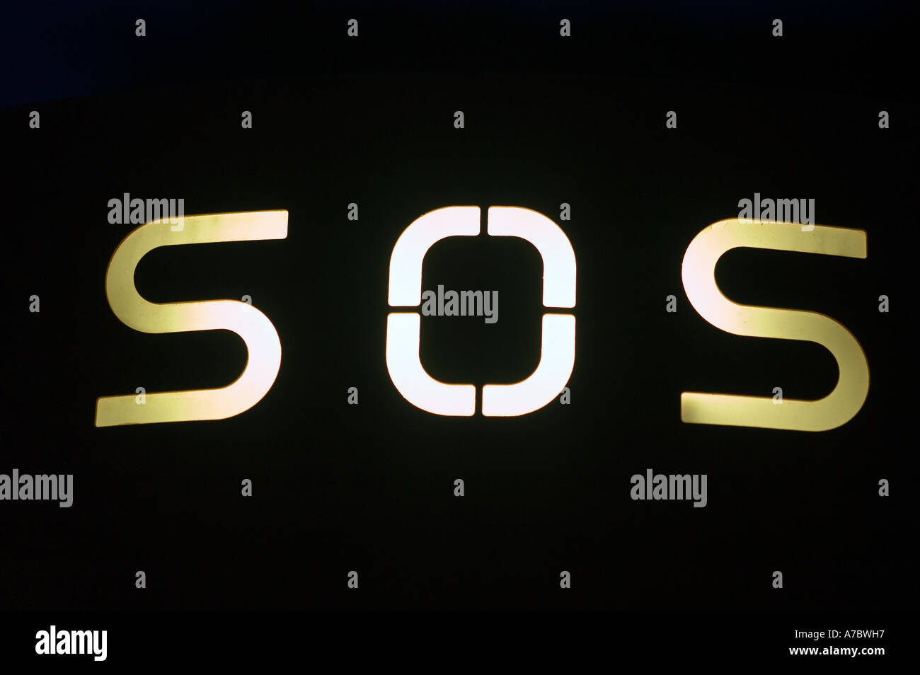 sos emergency sign Stock Photo - Alamy