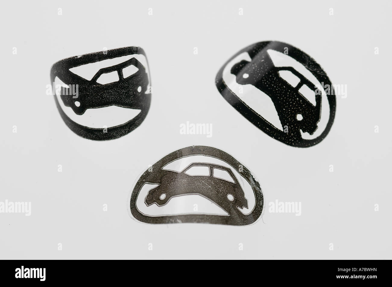 prohibition, car stickers, white, black, danger, attached, detached ...