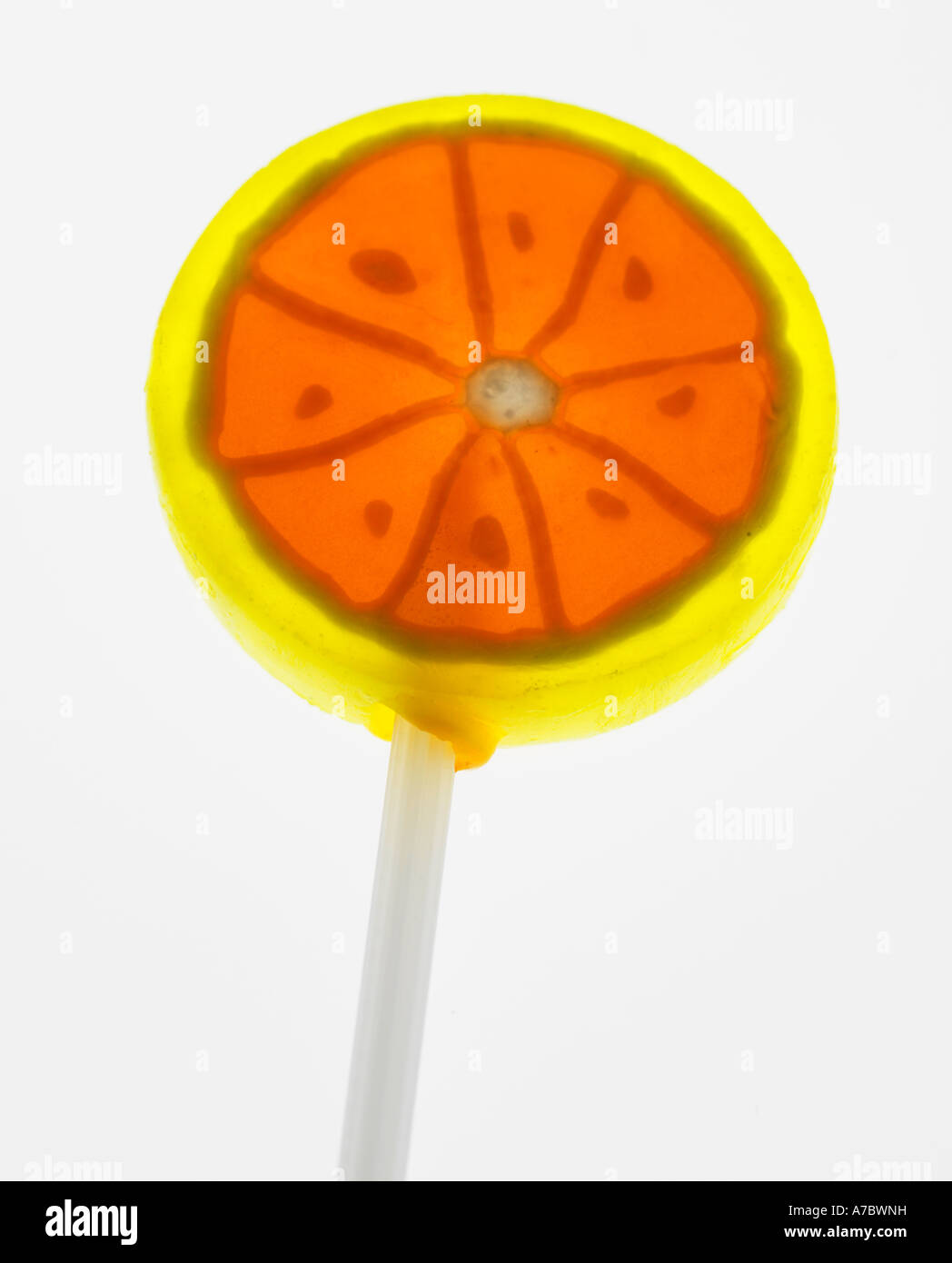 lollipop, close up, white background, colored, candy, sweet, yellow ...