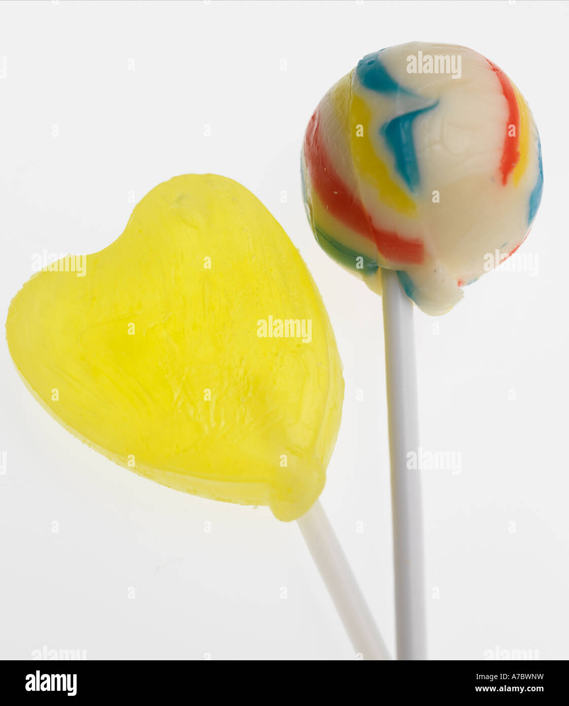 two, lollipop, close up, white background, colored, candy, sweet ...