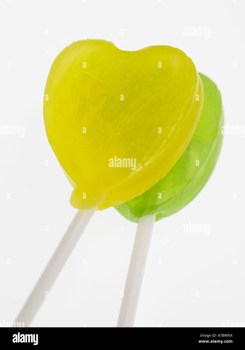 two, lollipop, close up, white background, colored, candy, sweet ...