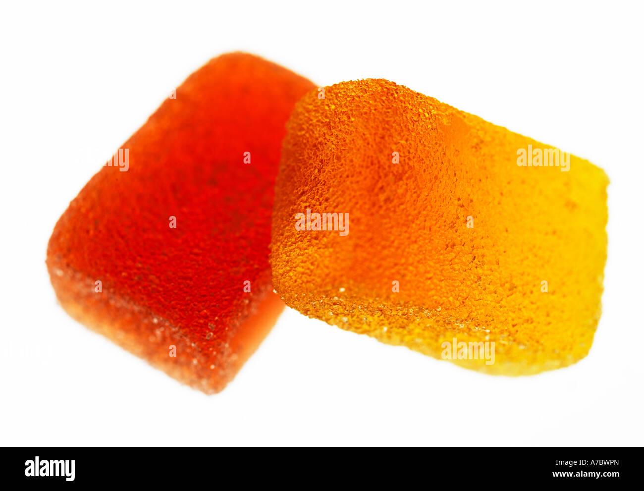 two, candy, close up, white background, sweet, sugary, soft, chewy ...
