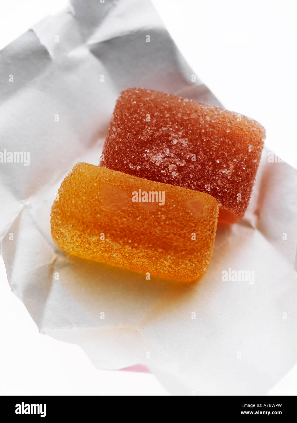 two, candy, close up, white background, sweet, sugary, soft, chewy ...