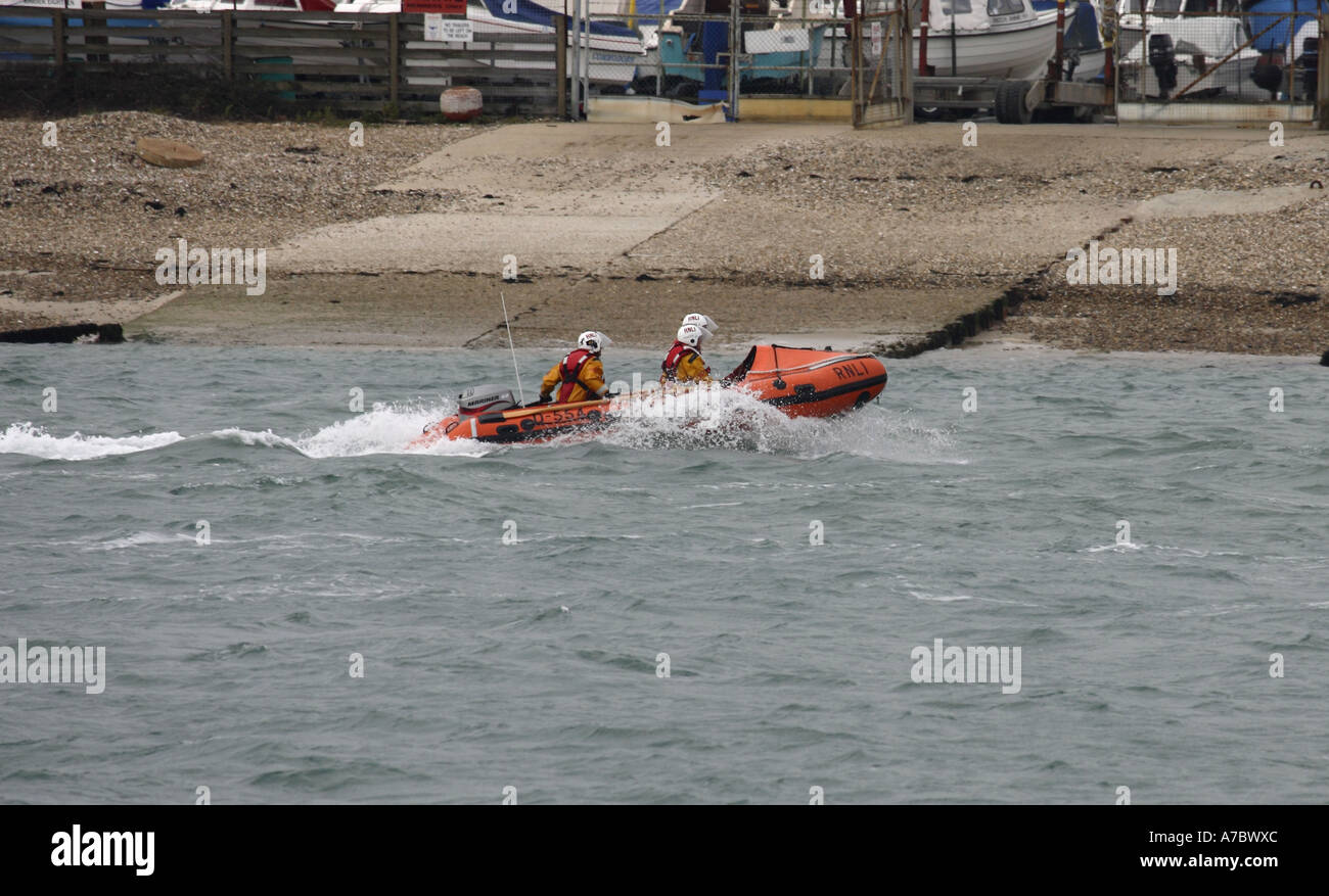 RNLI Royal National Lifeboat Institution Offshore Inflatable Boat Stock ...