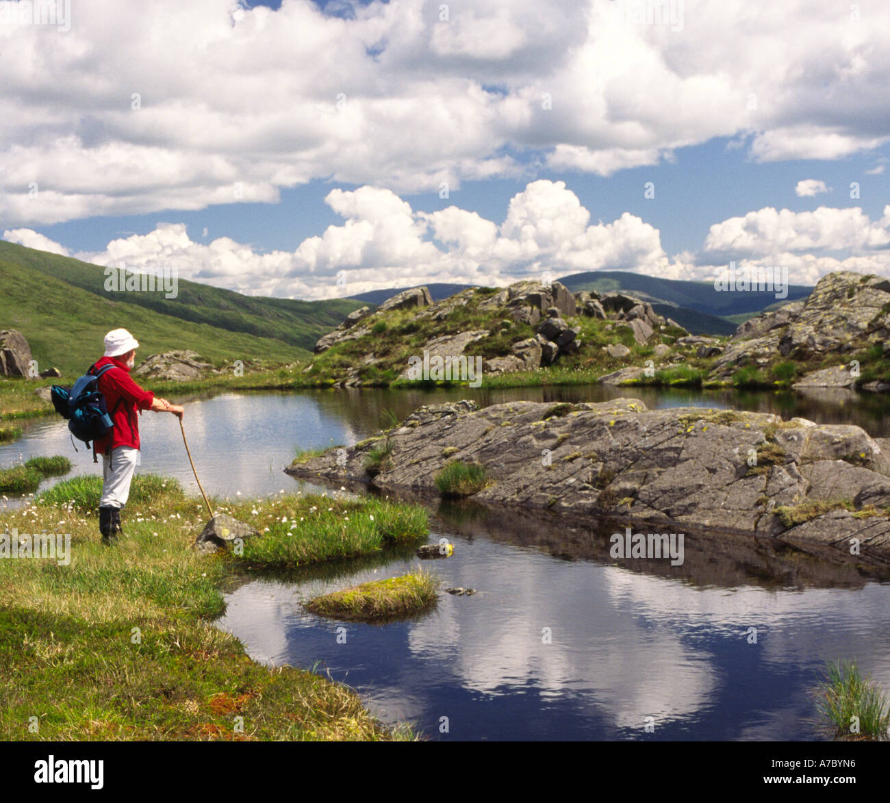Galloway hills galloway forest walk walker hi-res stock photography and ...
