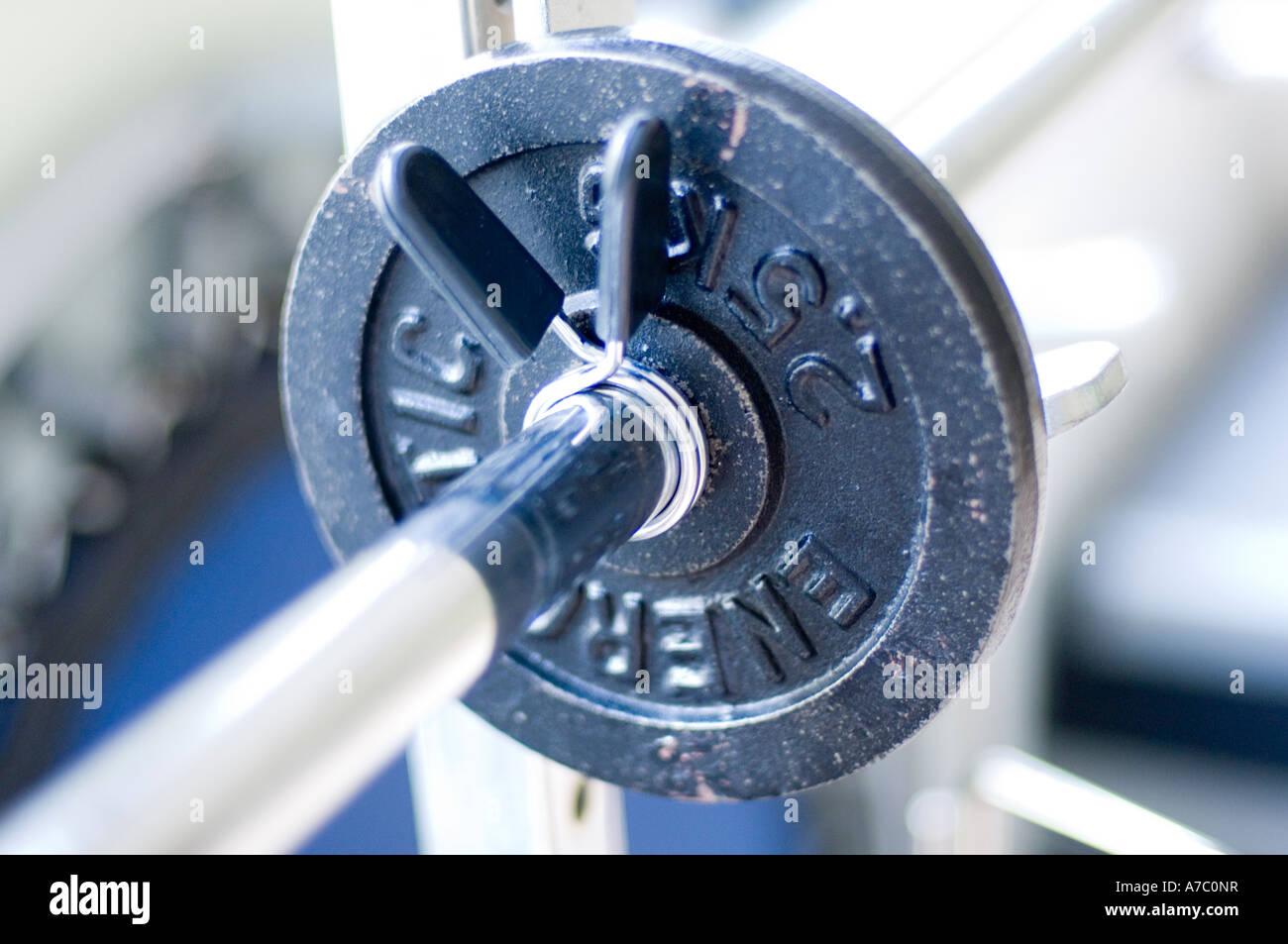 weight in a gym, 25 kilo Stock Photo - Alamy