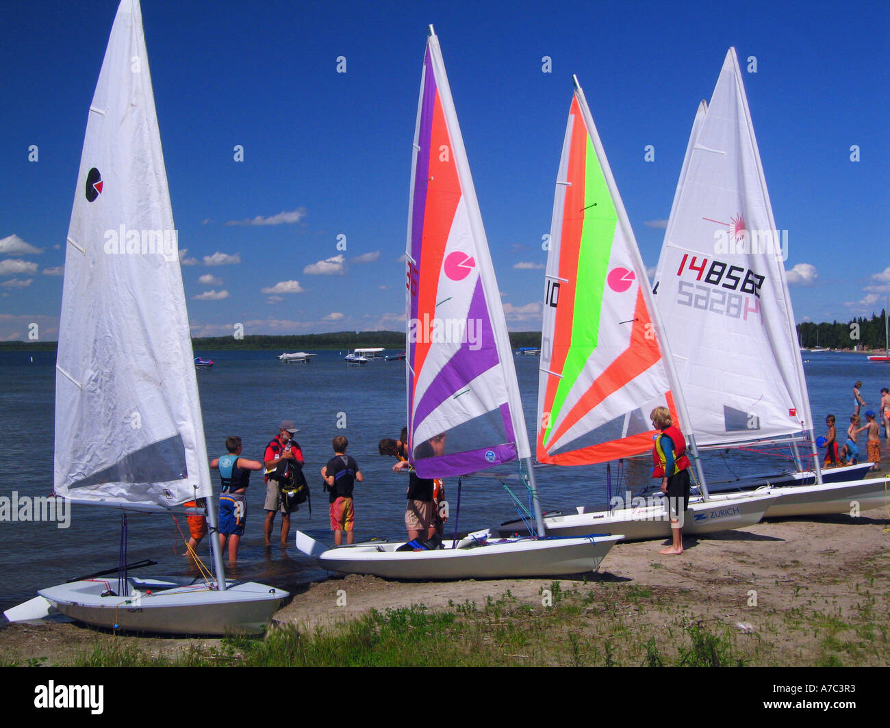 Getting Ready to Sail Stock Photo - Alamy