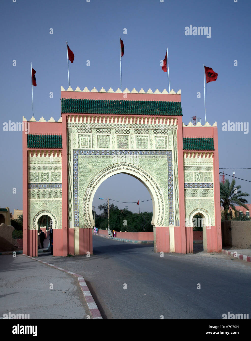 Ornate gateway, Rissani, Morocco, north Africa Stock Photo - Alamy