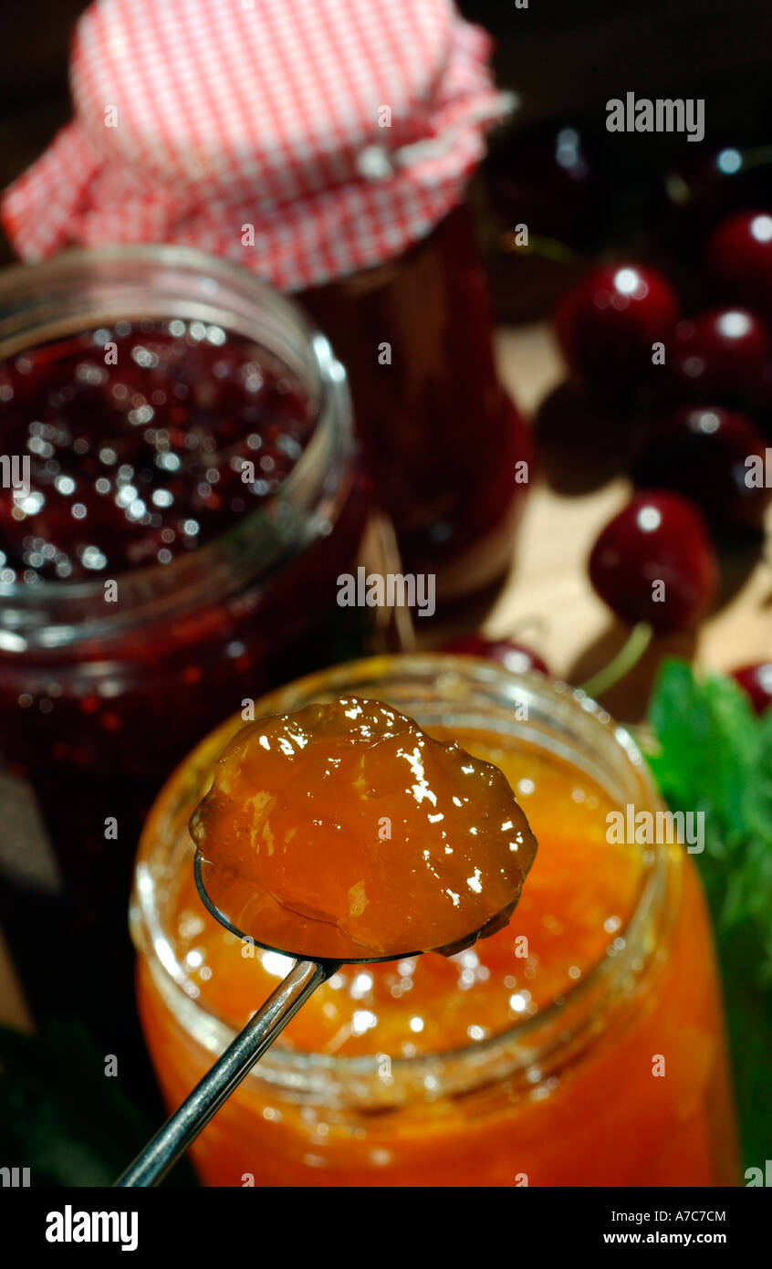 jars of jam Stock Photo - Alamy