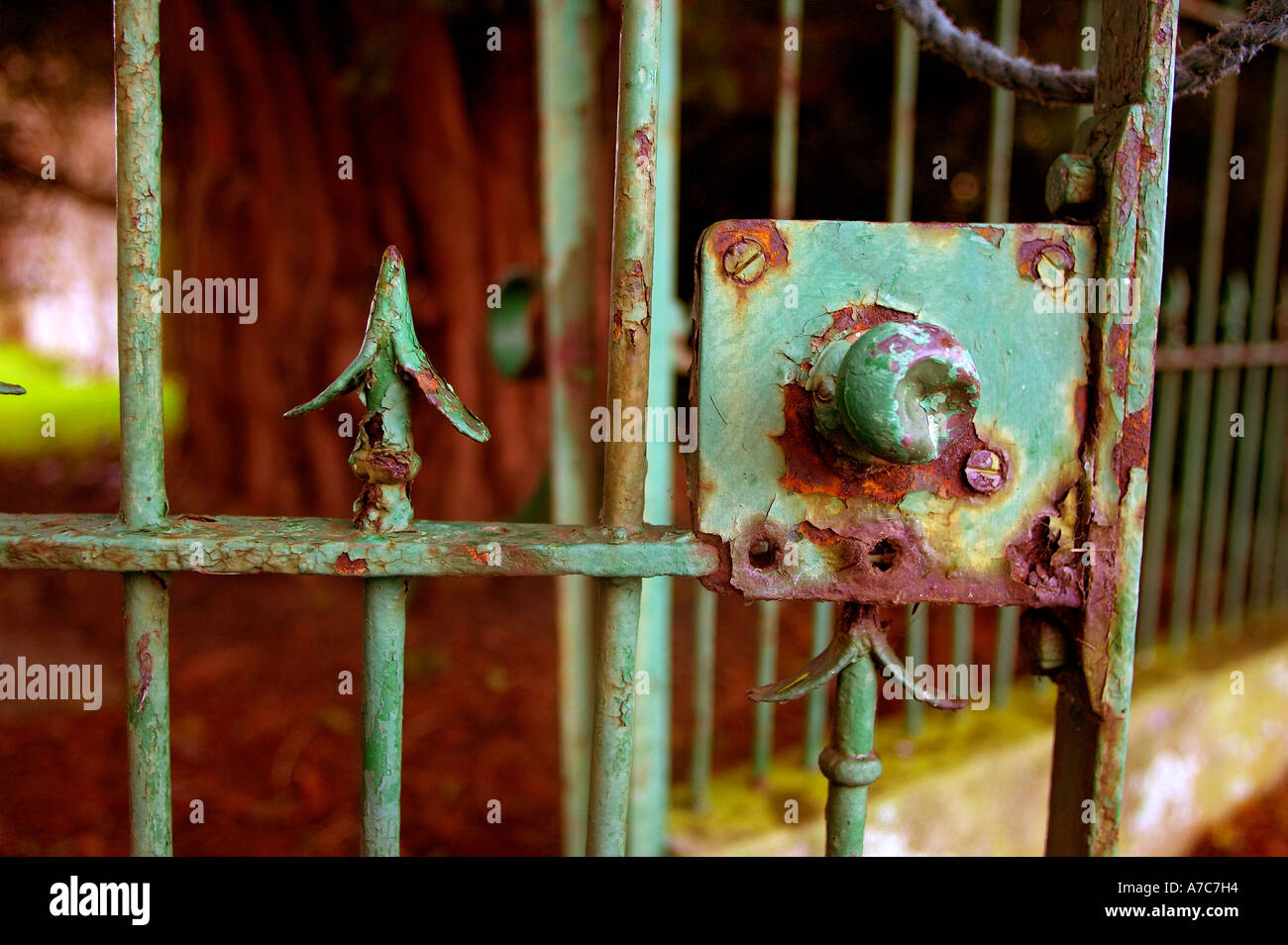 Rusty iron gate Stock Photo - Alamy