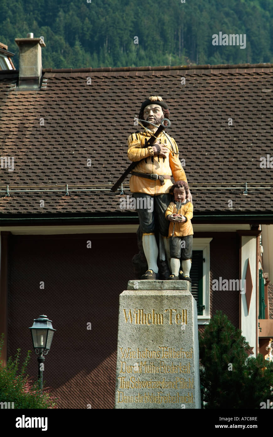 Statue Wilhelm Tell Altdorf Switzerland High Resolution Stock ...