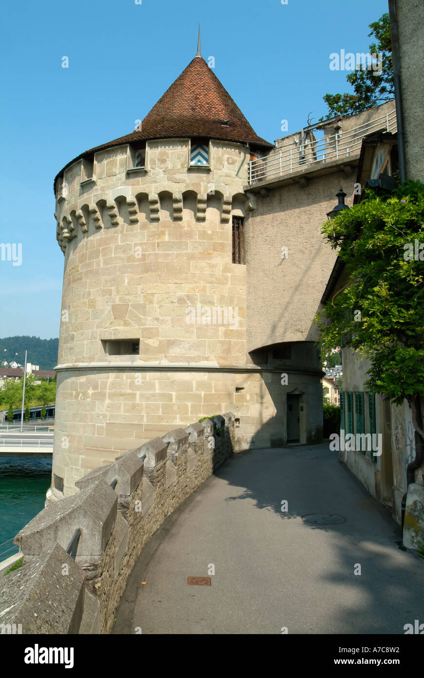 City Walls Museggmauer Luzern Switzerland Stock Photo - Alamy