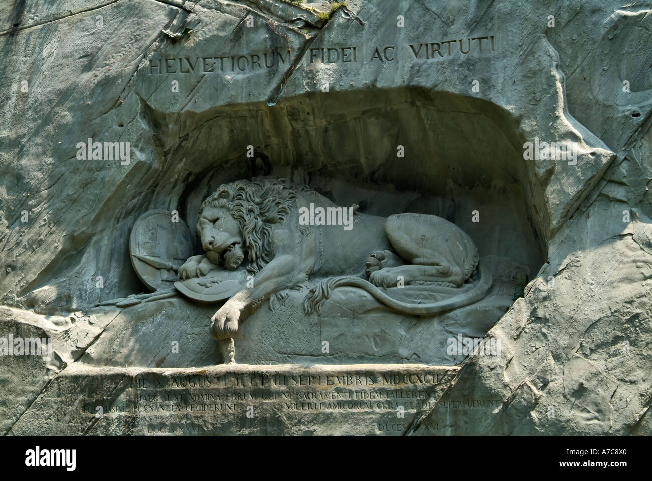 Lowendenkmal lion monument lucerne switzerland hi-res stock photography ...