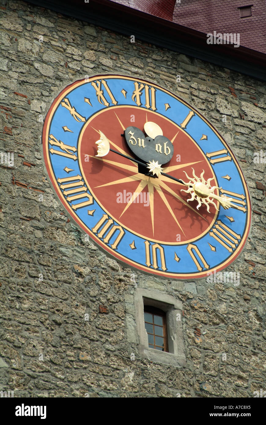Clock tower Luzern Switzerland Stock Photo - Alamy