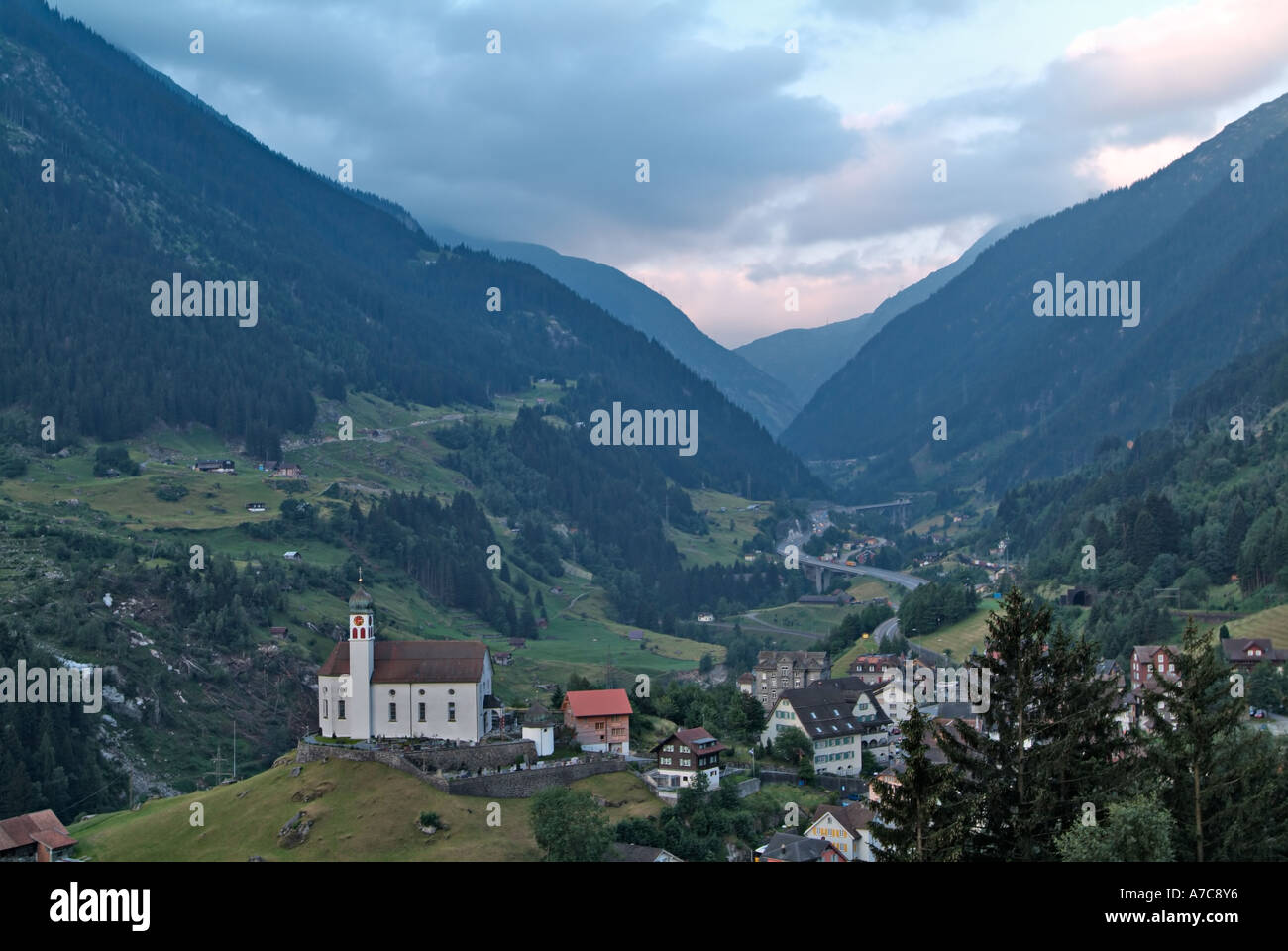 Wassen church Switzerland Stock Photo - Alamy