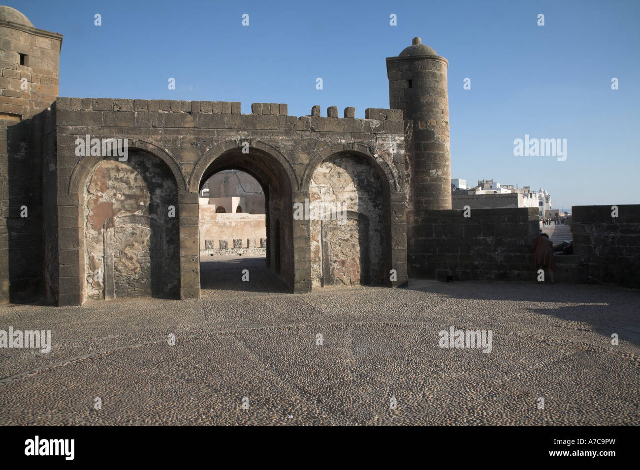 The Northern bastion archway gate Essaouira, Morocco Stock Photo - Alamy