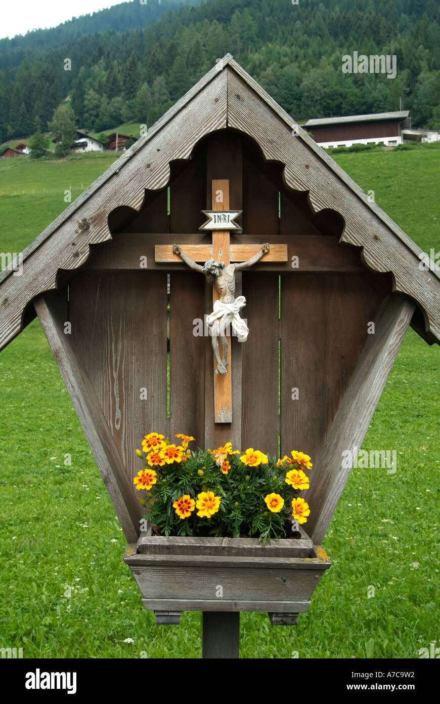 Roadside shrine Tyrol Austria Stock Photo - Alamy