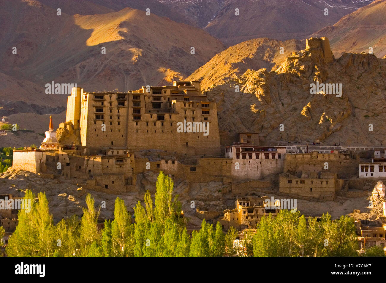 View across Leh and its historic Victory Fort Leh Ladakh Indian ...