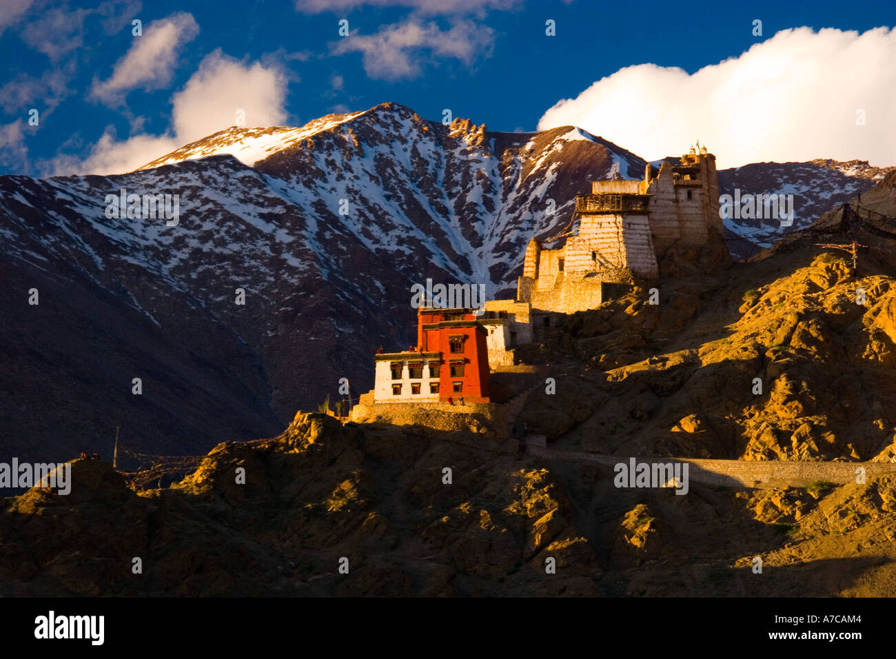 View across Leh and its historic Victory Fort Leh Ladakh Indian ...