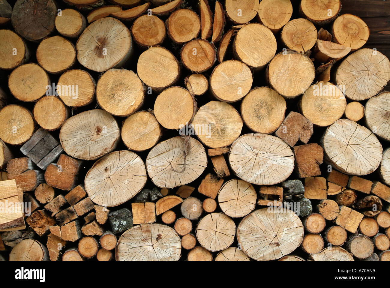 Wood pile Austria Stock Photo - Alamy