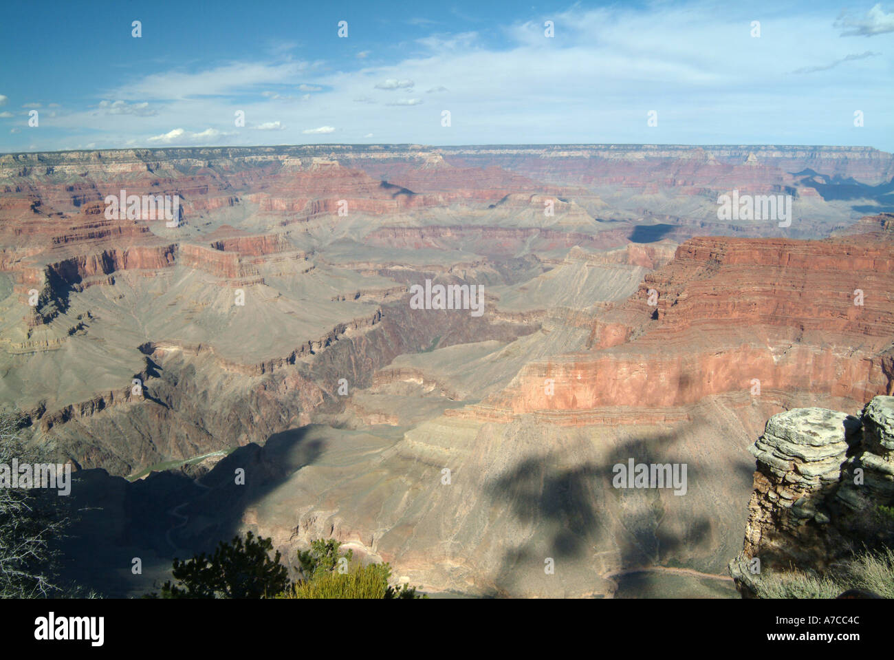 View of Colorado River and Tower of Set and Tonto Platform Grand Canyon ...