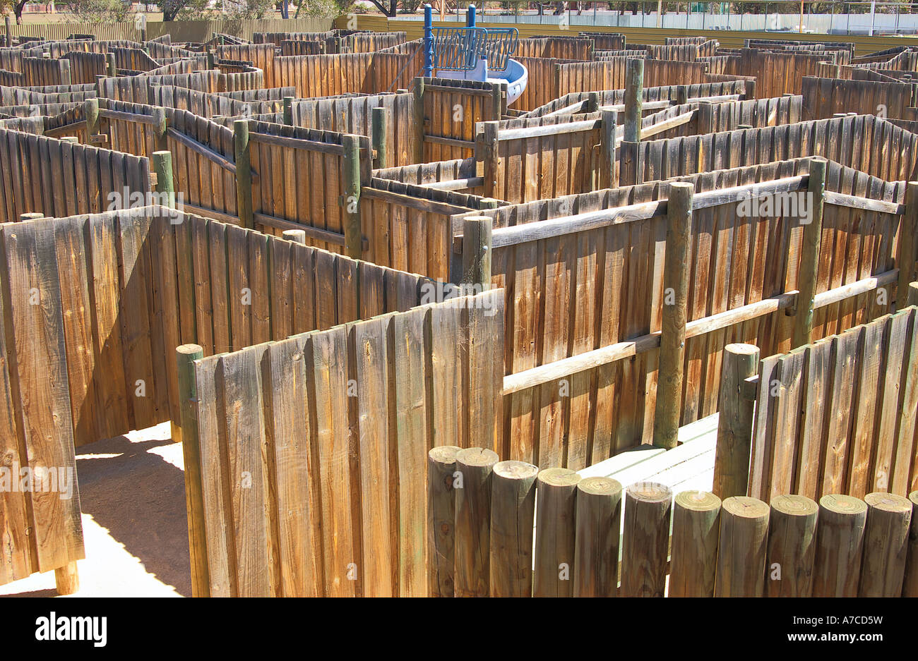 Wooden maze hi-res stock photography and images - Alamy