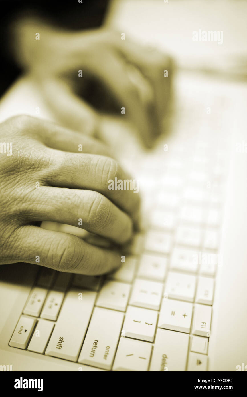 Person hands keyboard typing hi-res stock photography and images - Alamy