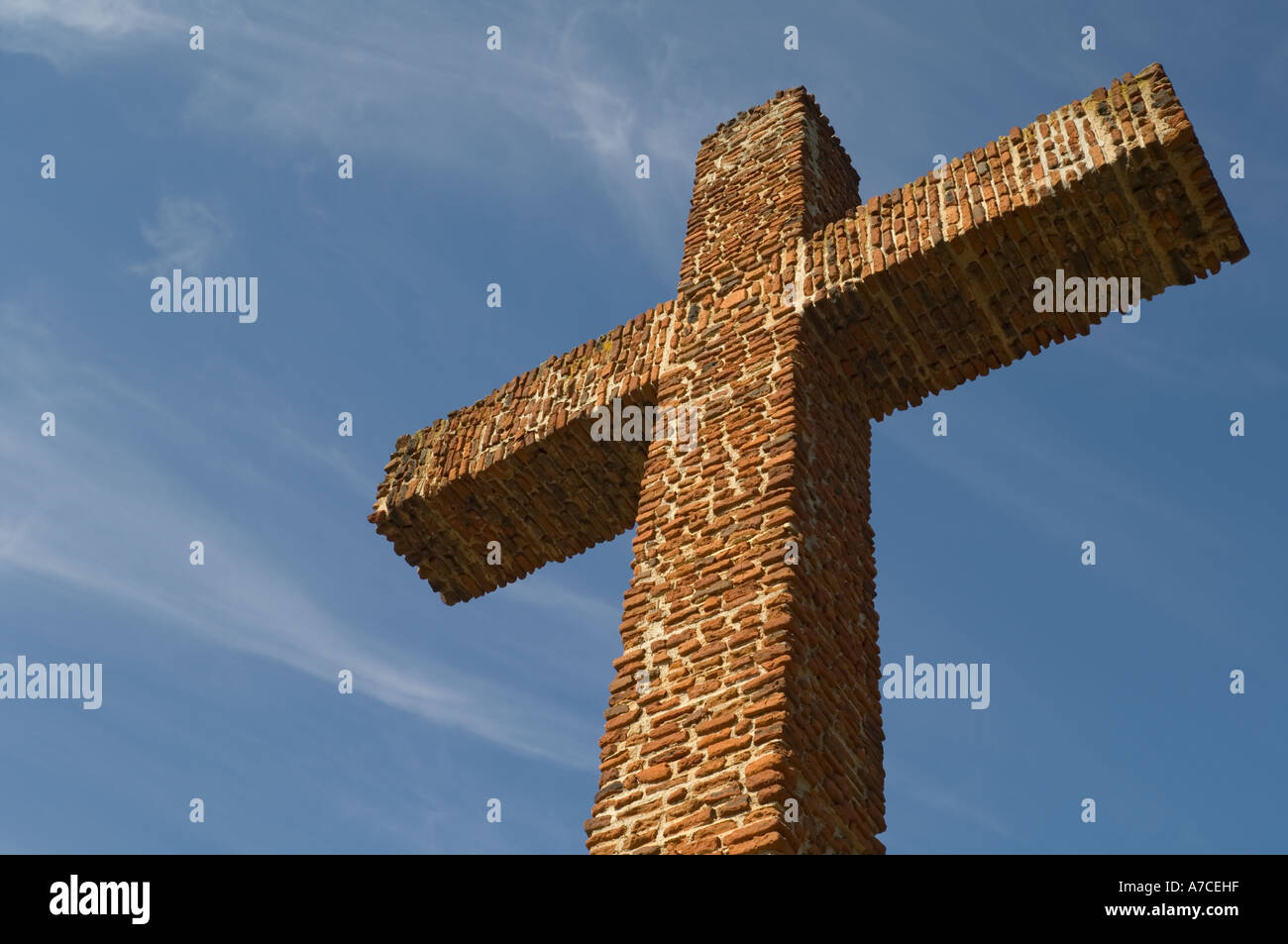 Old brick cross at presidio park, san diego, california Stock Photo - Alamy