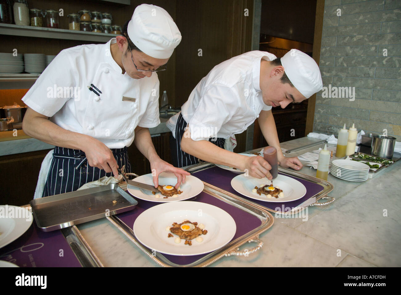 Chefs at Gordon Ramsay Cerise Restaurant Conrad Hotel Tokyo Japan Stock ...