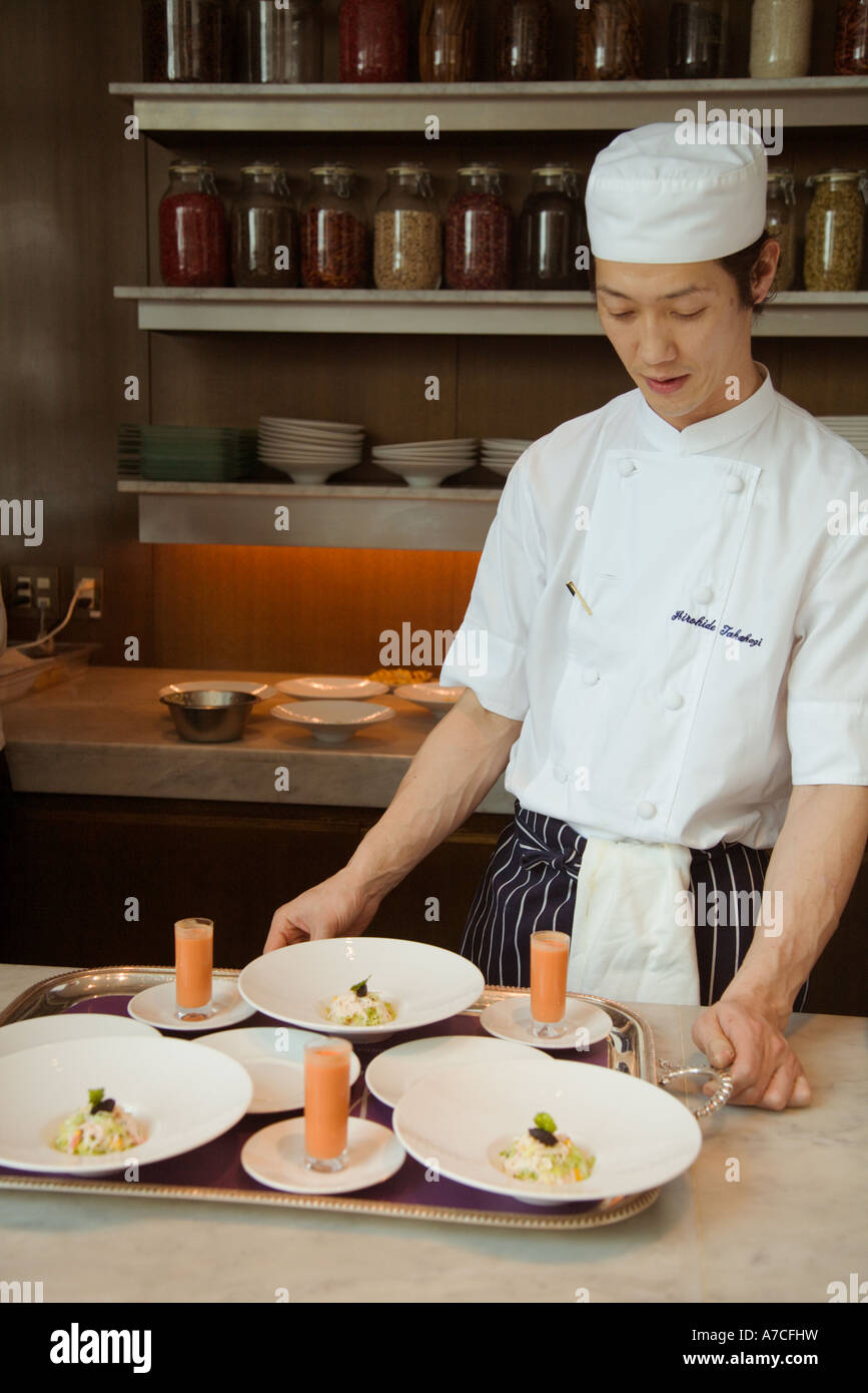 Chef at Gordon Ramsay Cerise Restaurant Conrad Hotel Tokyo Japan Stock ...