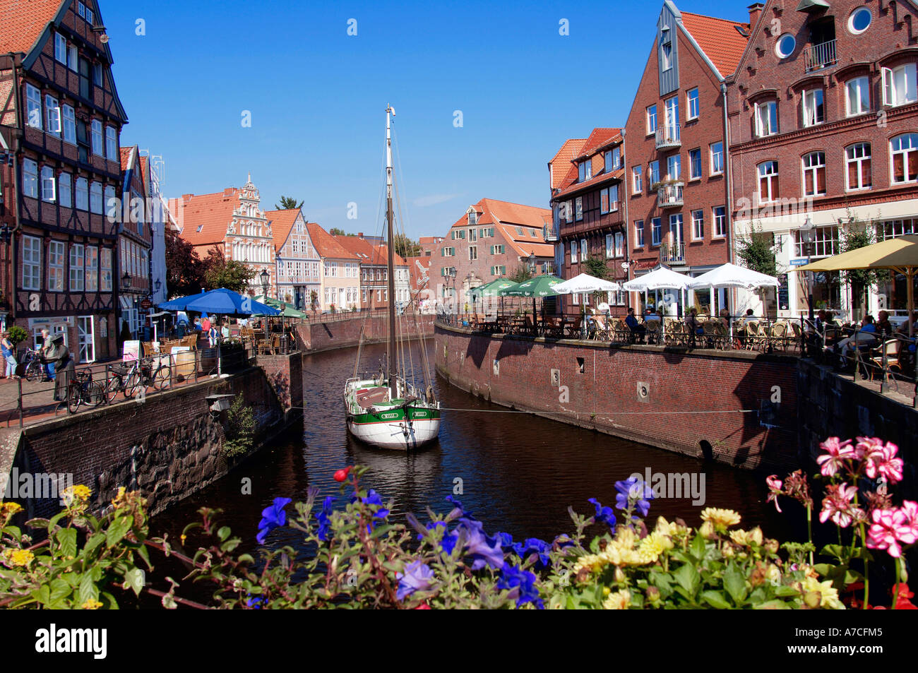 Old harbour Stade Stock Photo - Alamy