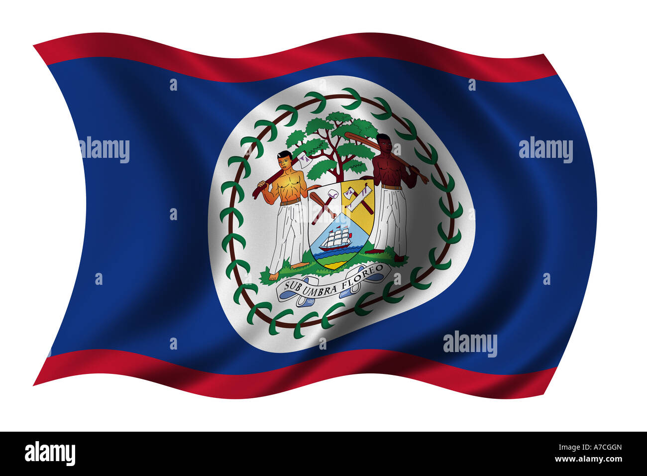 Flag of Belize Stock Photo - Alamy