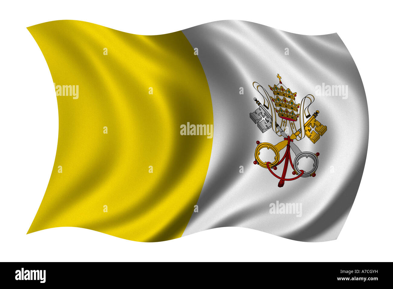 Flag of the Vatican City Stock Photo - Alamy
