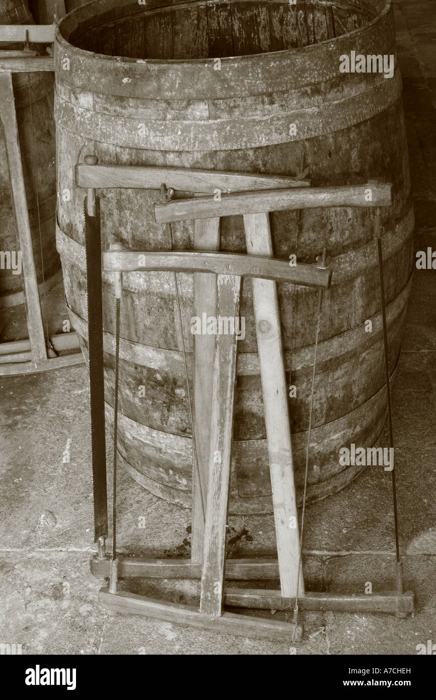 Carpentry / cooperage tools. Old carpentry saws Stock Photo - Alamy