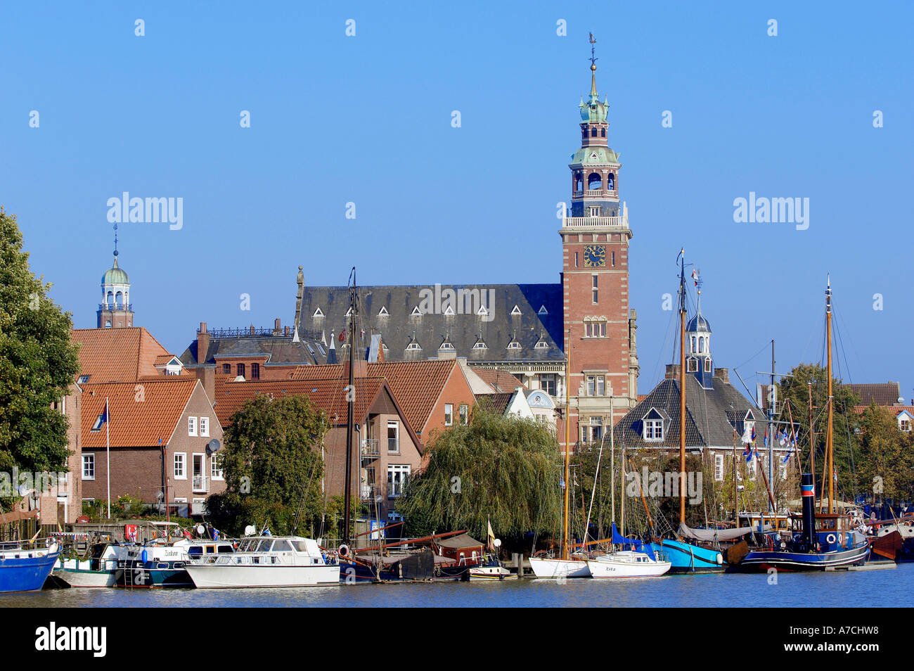 Harbor and town hall in leer hi-res stock photography and images - Alamy