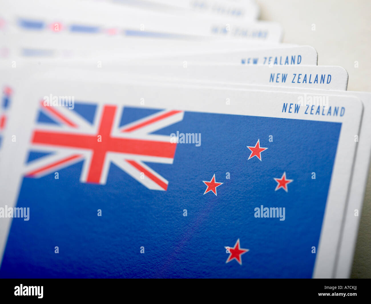 New Zealand flag playing cards Stock Photo - Alamy