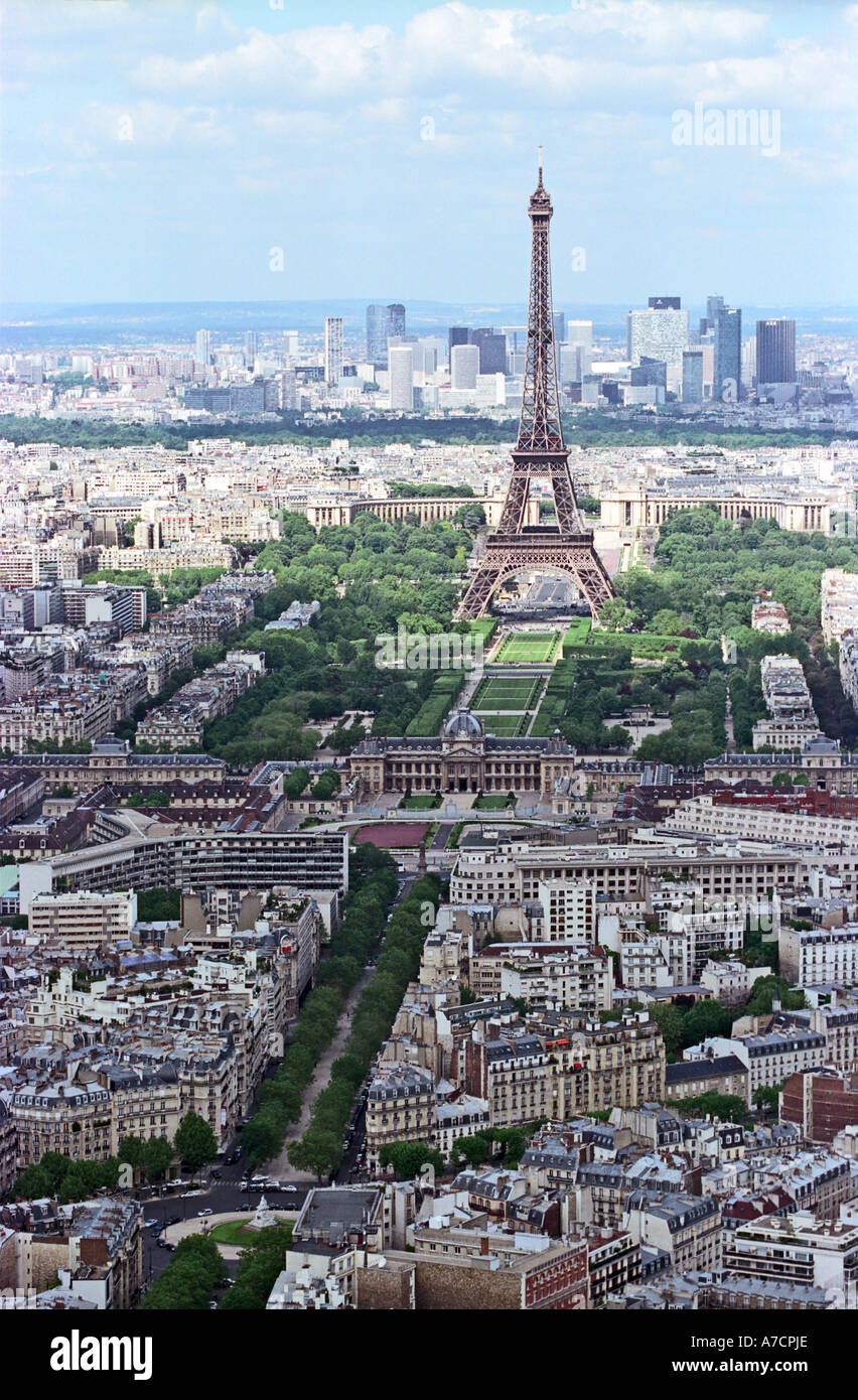 A bird’s eye view of Paris and Eiffel tower Stock Photo: 6742189 - Alamy