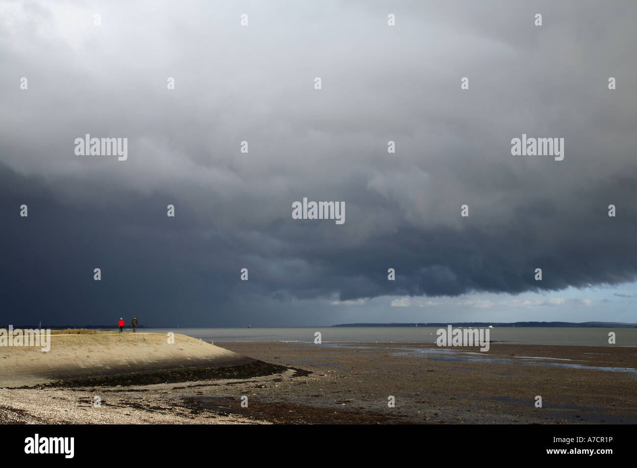 Keyhaven / Lymington salt marshes, Hampshire, England: Views of dark ...