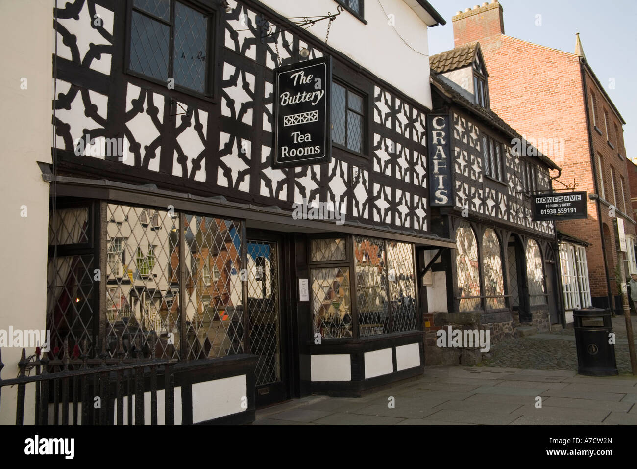 WELSHPOOL POWYS MID WALES UK April One of the lovely half timbered ...