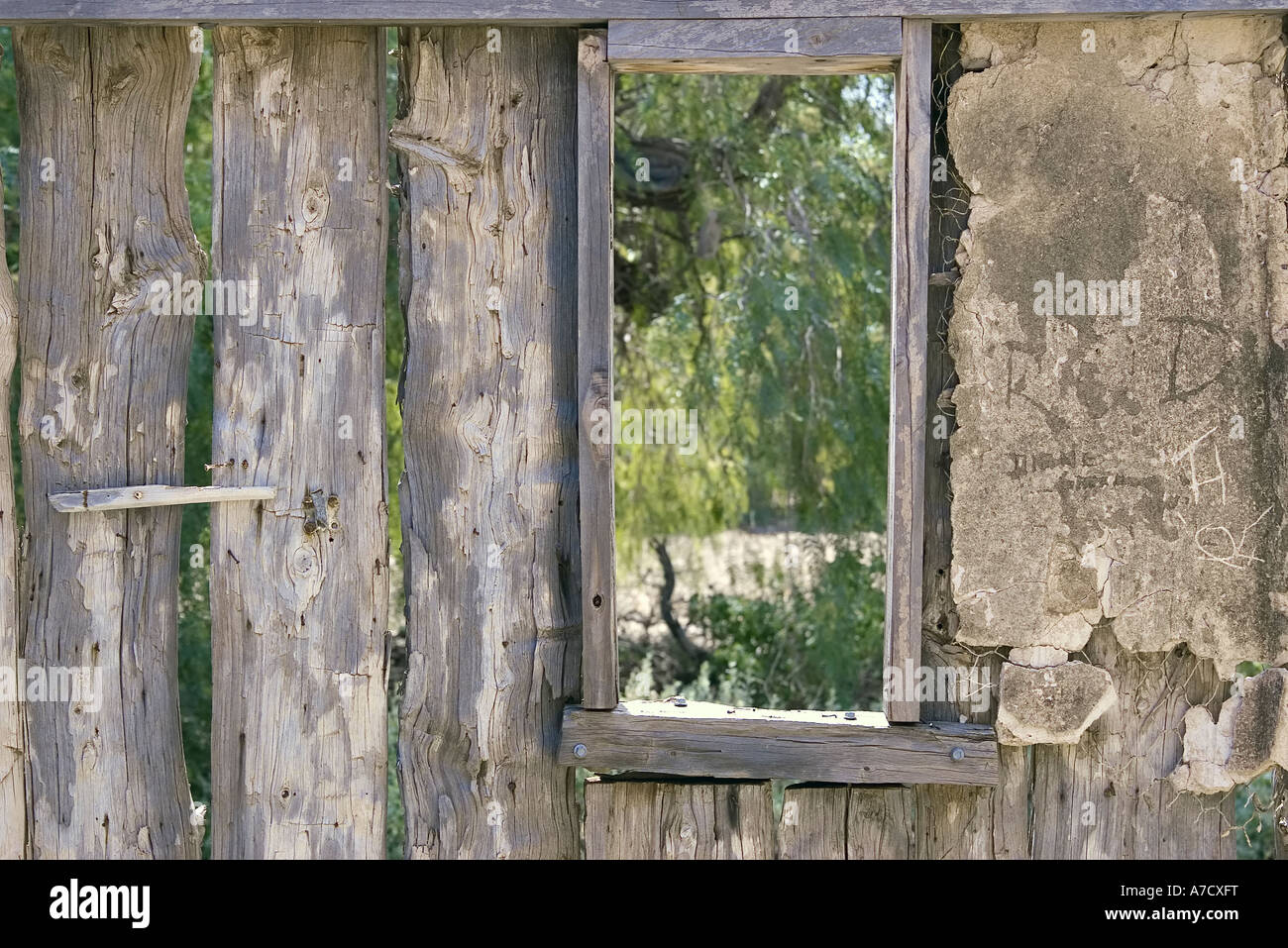 looking through the old window Stock Photo - Alamy