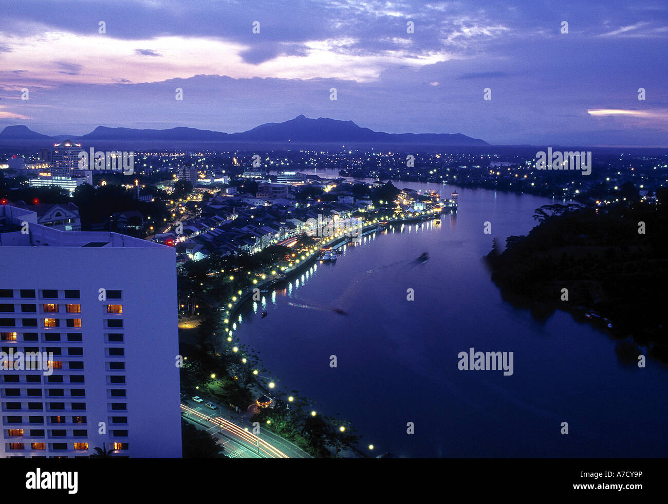 Kuching View Along Sarawak River Stock Photo - Alamy