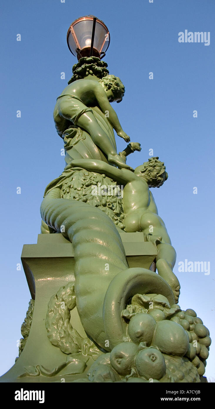 Victorian lamp post scupture erected on Chelsea Embankment to mark its ...