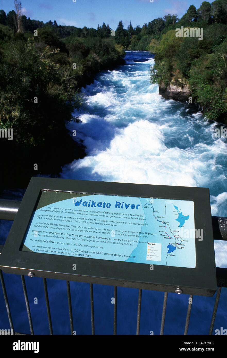 Waikato river huka falls and bridge hi-res stock photography and images ...