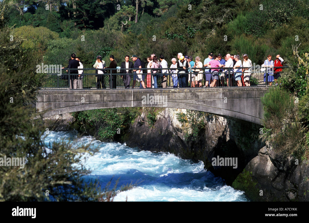 Waikato river huka falls and bridge hi-res stock photography and images ...