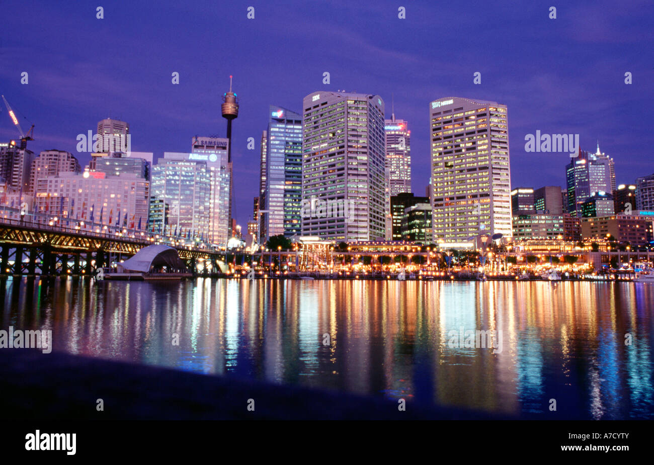 Darling Harbour View At Dusk Stock Photo - Alamy