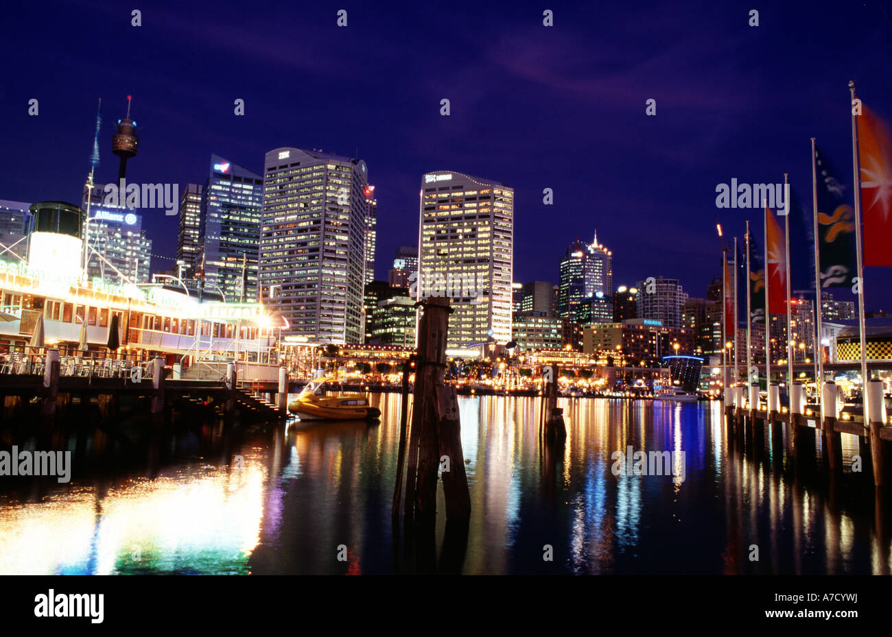 Darling Harbour View At Dusk Stock Photo - Alamy