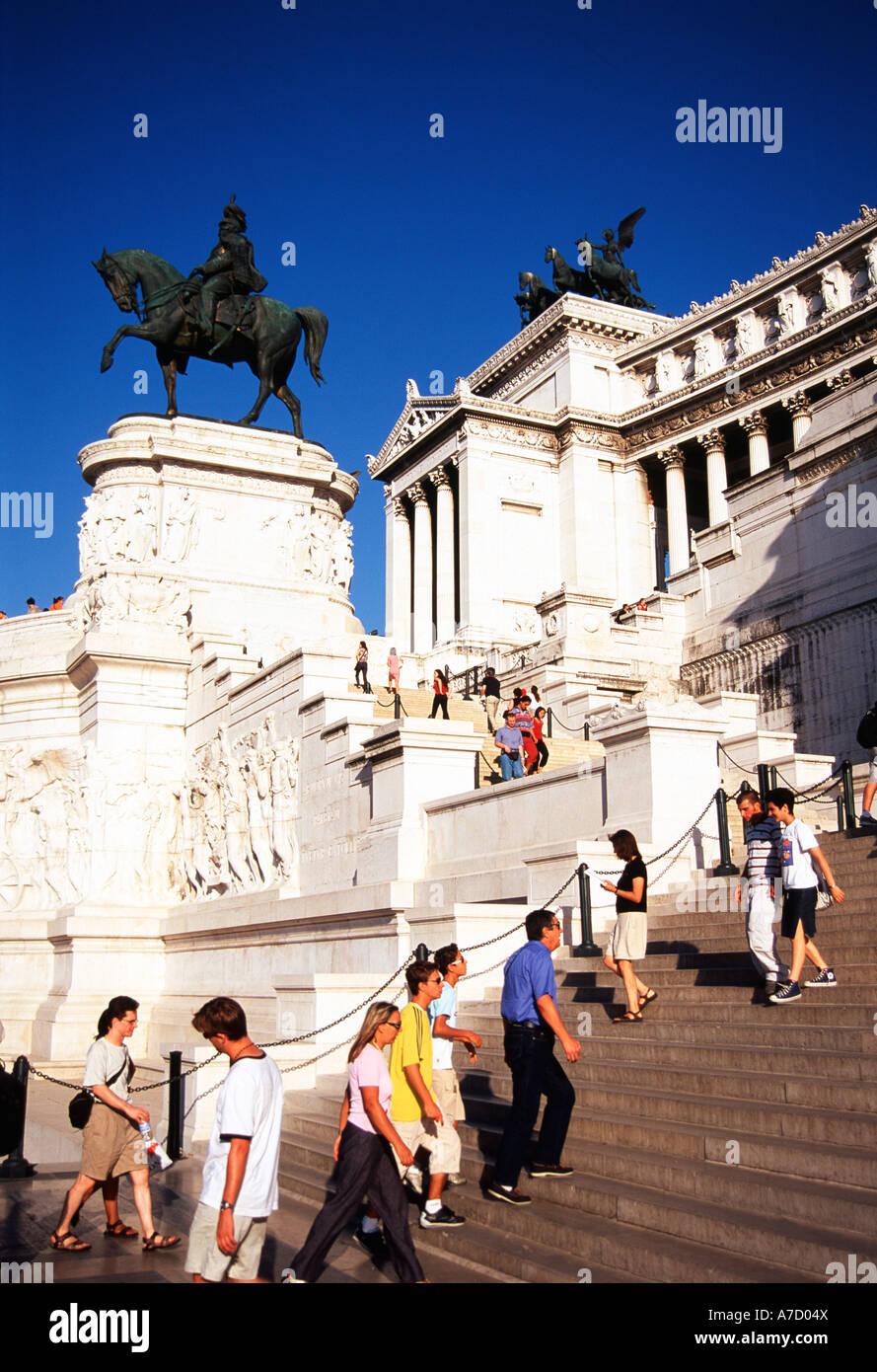 Rome, Flag & Monument Stock Photo - Alamy