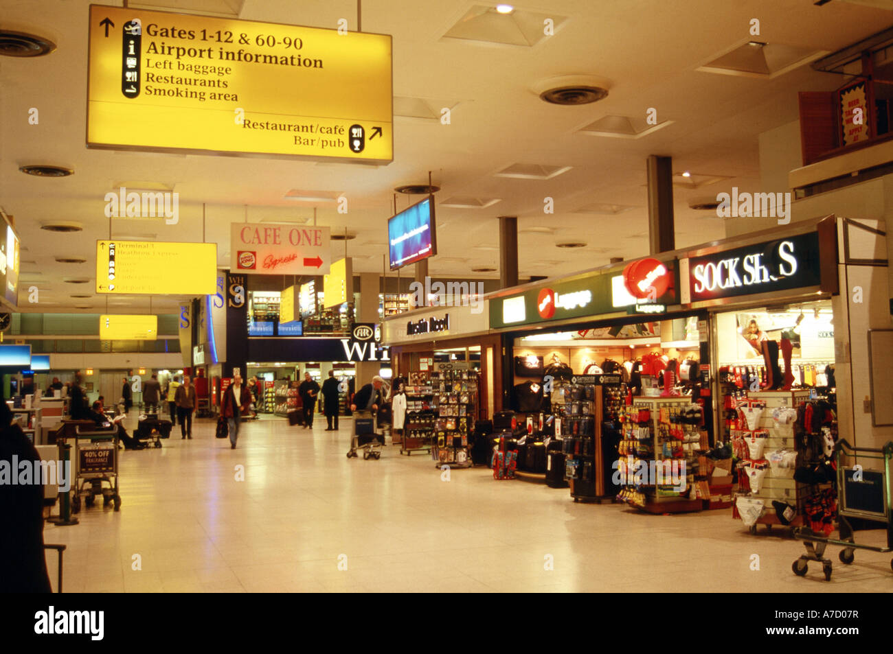 Terminal Interior, Shops Stock Photo - Alamy