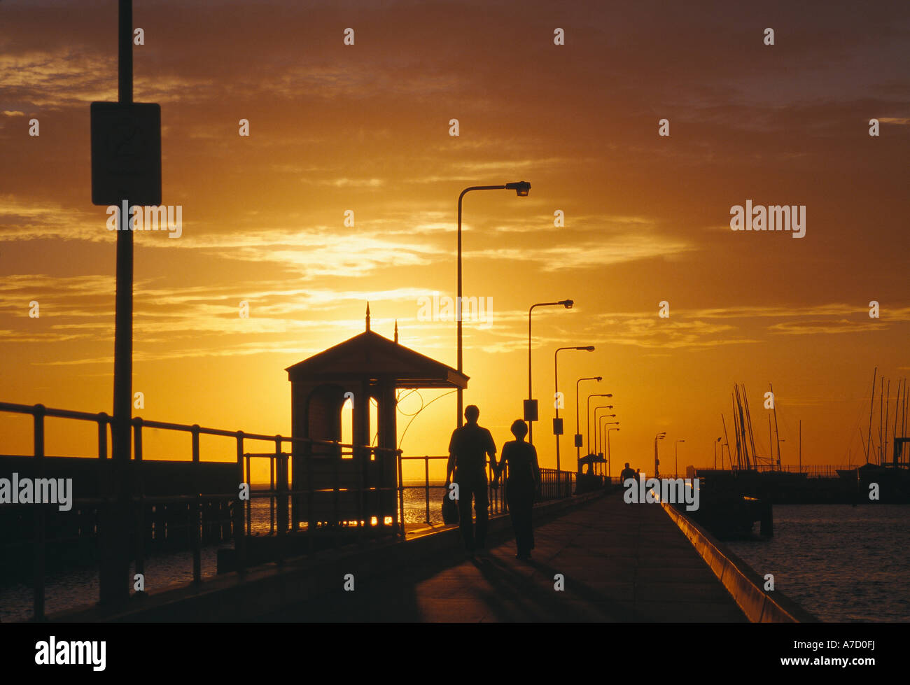 Middle Brighton Jetty, Sunset Stock Photo - Alamy