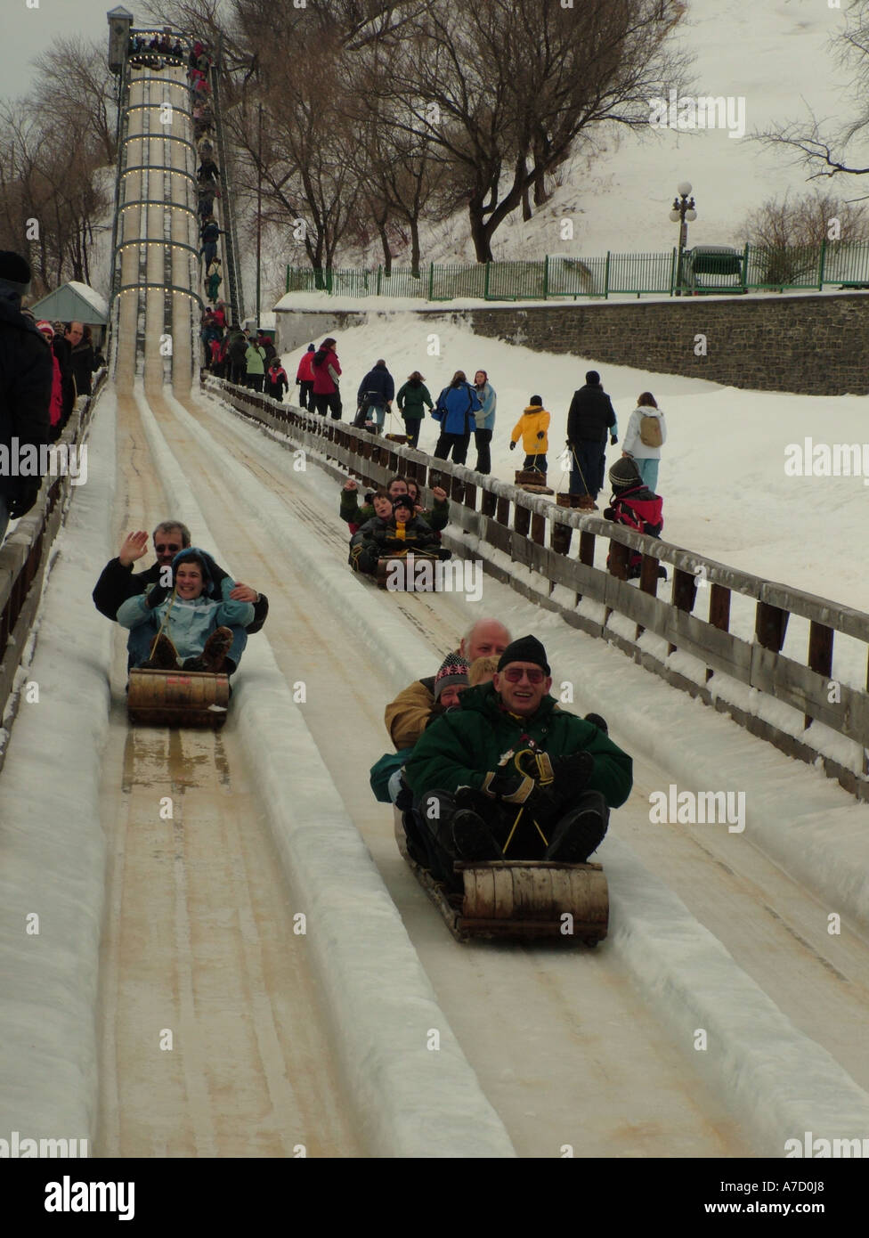Toboggan quebec hi-res stock photography and images - Alamy